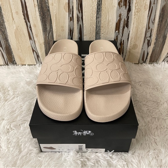 Coach | Shoes | Coach Signature Pool Slide New | Poshmark